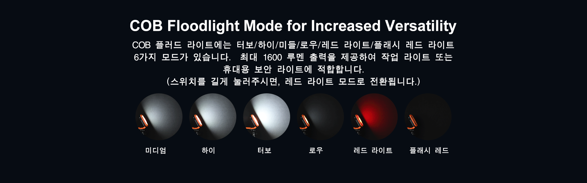 Swivel Pro/Pro Max 스위블 프로/프로맥스 강력 COB LED 다용도 작업 라이트 - Olight Korea